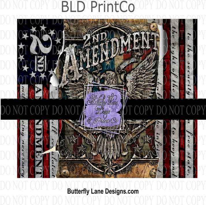 2nd Amendment Wrap: Tumbler wrap – Butterfly Lane Designs