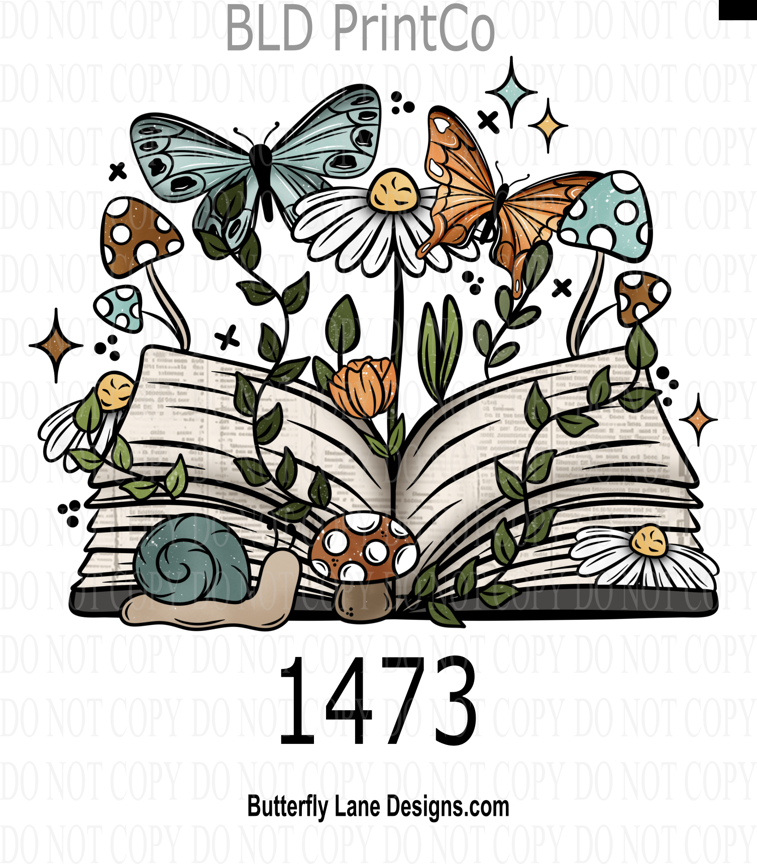 D1473 Cottagecore_Open_Book – Butterfly Lane Designs