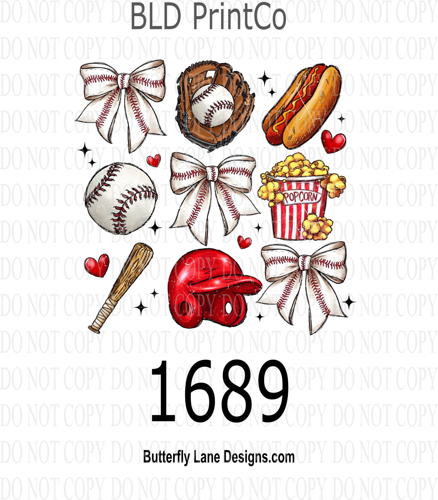 D1689 Baseball Grid – Butterfly Lane Designs