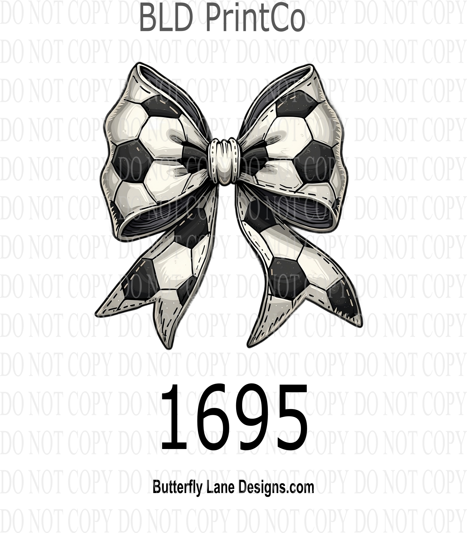D1695 Soccer Coquette Bow – Butterfly Lane Designs