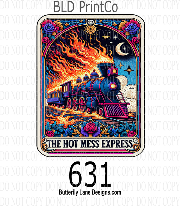 D631 Tarot- Hot mess express – Butterfly Lane Designs