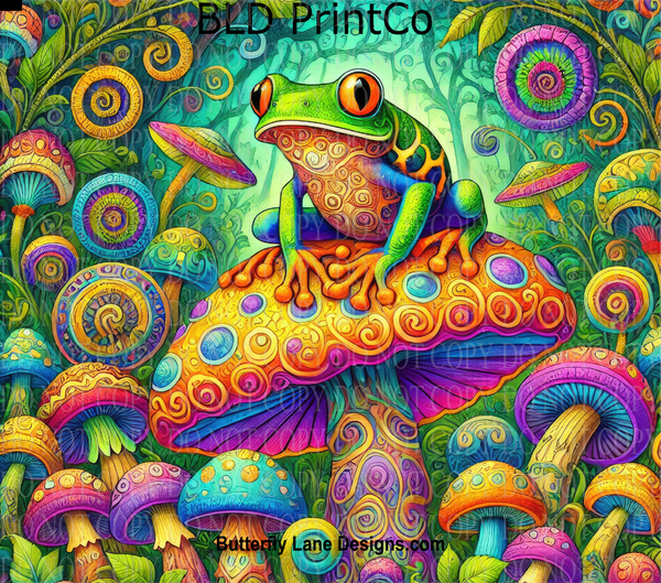 W477 Psychedelic frog – Butterfly Lane Designs