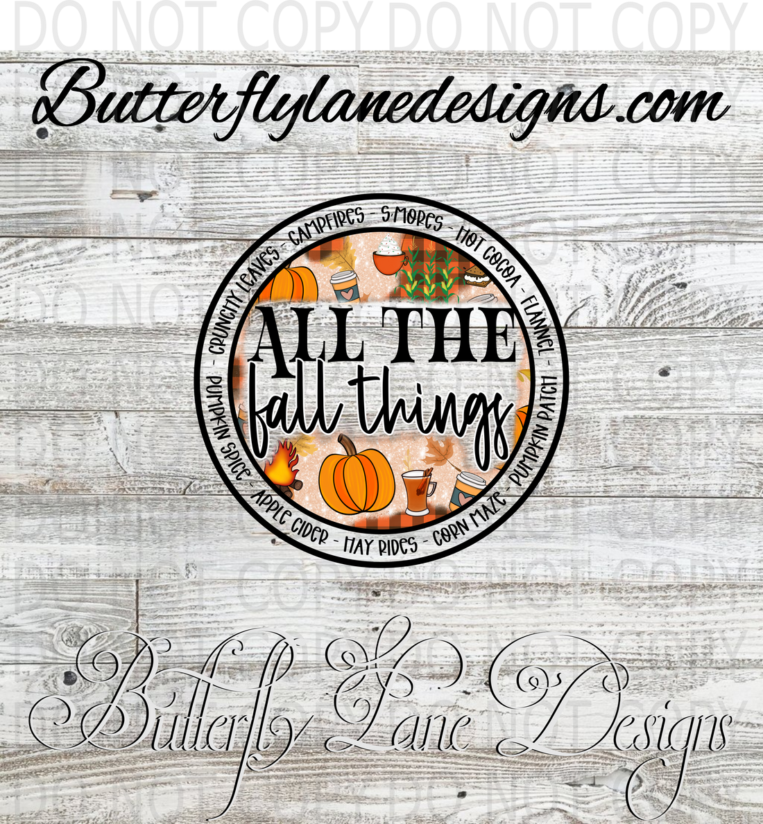 All the fall things :: Clear Decal :: VC Decal – Butterfly Lane Designs
