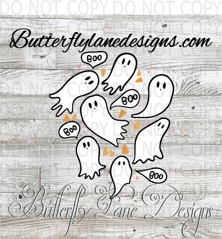 Boo Boo Ghosts :: Clear Decal :: VC Decal – Butterfly Lane Designs