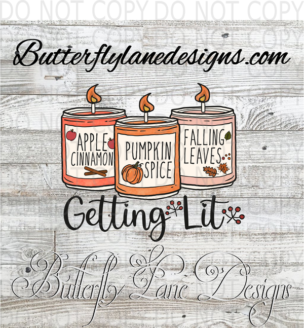 Fall-Getting Lit :: Clear Decal :: VC Decal – Butterfly Lane Designs