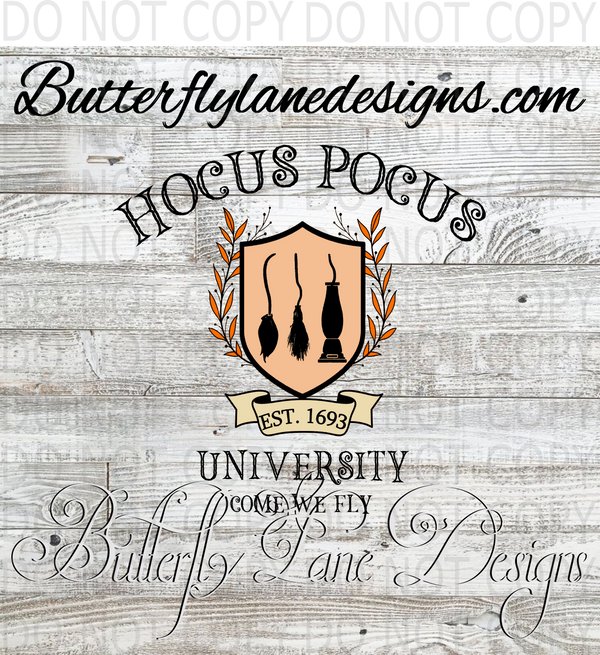 Hocus Pocus University :: Clear Decal :: VC Decal – Butterfly Lane Designs