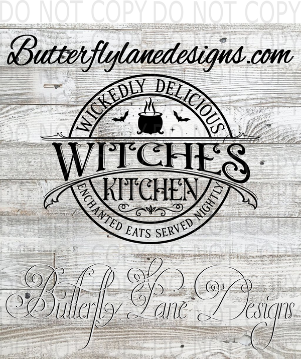 Witches Kitchen label-02-Clear Decal :: VC Decal – Butterfly Lane Designs