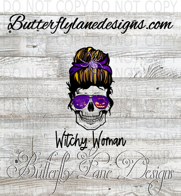 Witchy women-messy bun : Clear Decal :: VC Decal – Butterfly Lane Designs